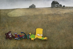 Artist Reimagines Famous Paintings as Scenes from 'The Simpsons'