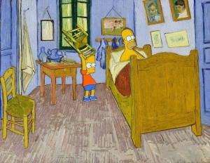 Artist Reimagines Famous Paintings as Scenes from 'The Simpsons'