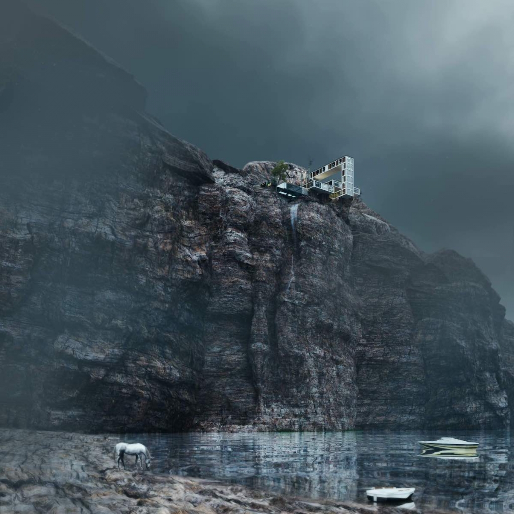 Milad Eshtiyaghi's “Mountain House” Dramatically Cantilevers off a Cliff