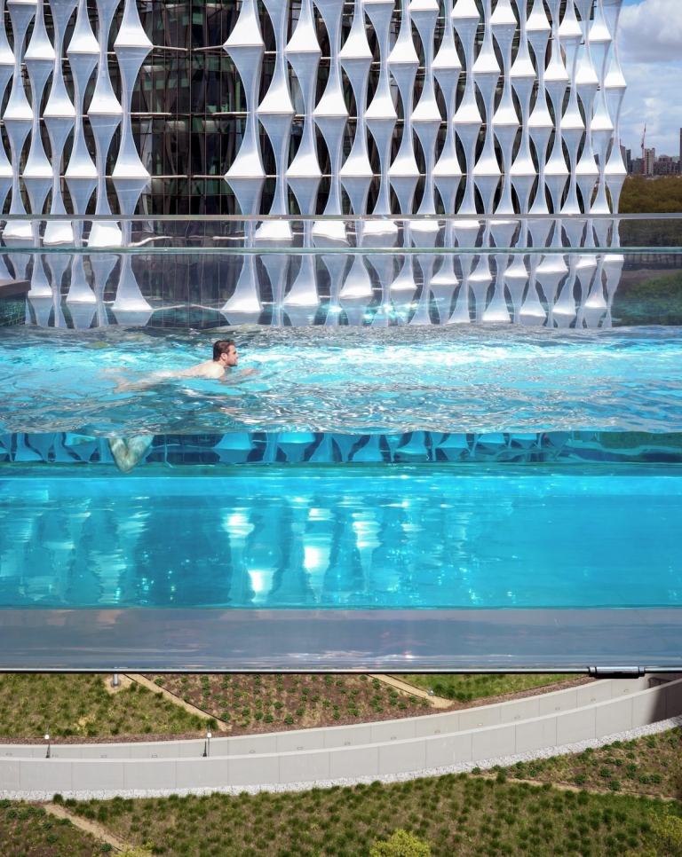 Sky Pool Allows Some Residents To Swim High Above This London Street