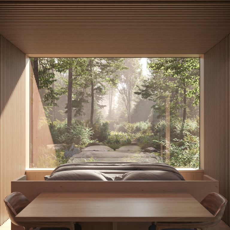 Arcana Mirrored Cabins Seem To Disappear Into the Surrounding Forests