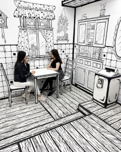 This Café in Moscow Looks Like a 2D Comic Book World