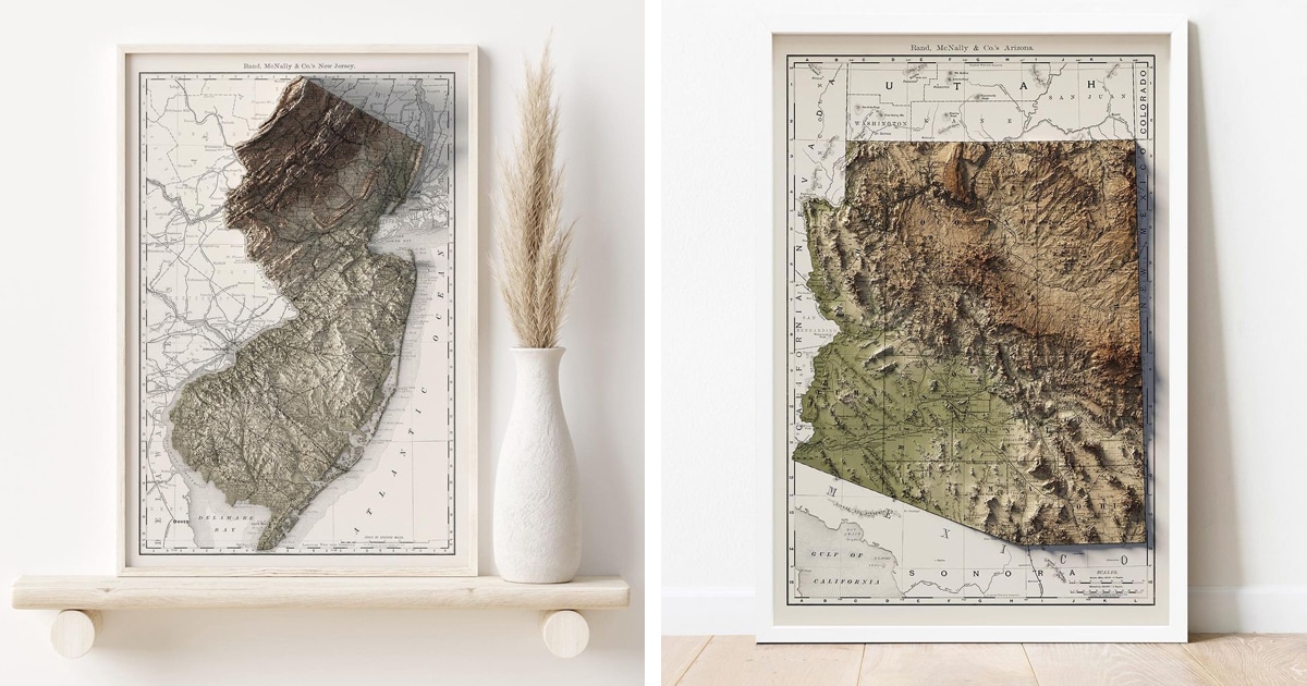 Hold Your Favorite Place Close With These Custom Relief Maps