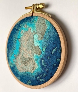 Intricate Ocean Embroidery Inspired by Satellite Images