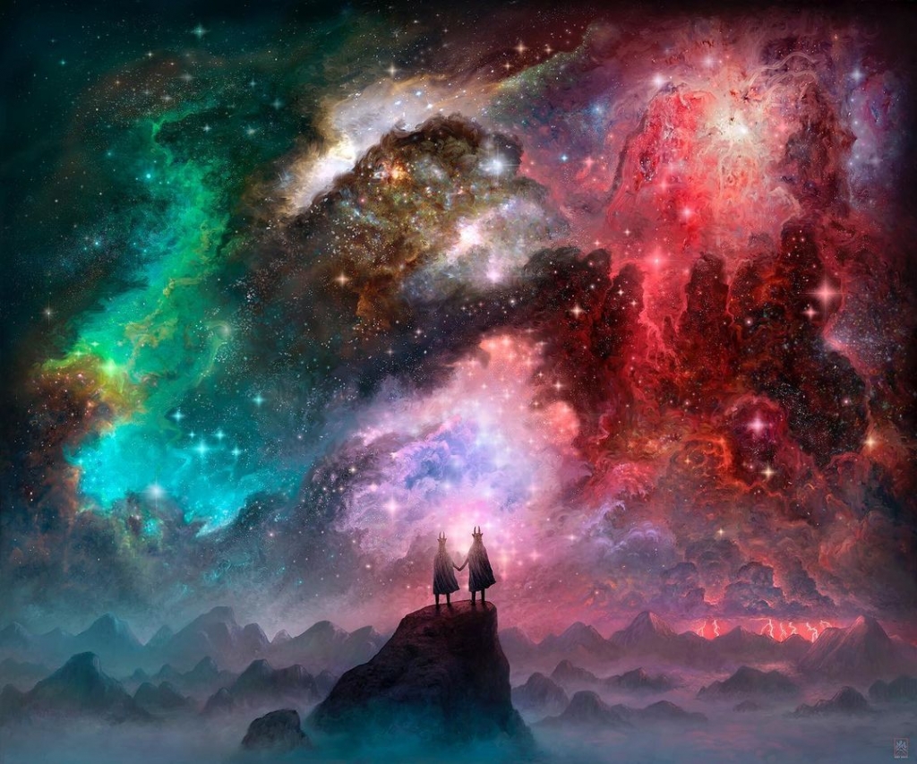 Pinturas digitales de fantasía retratan mundos imaginarios