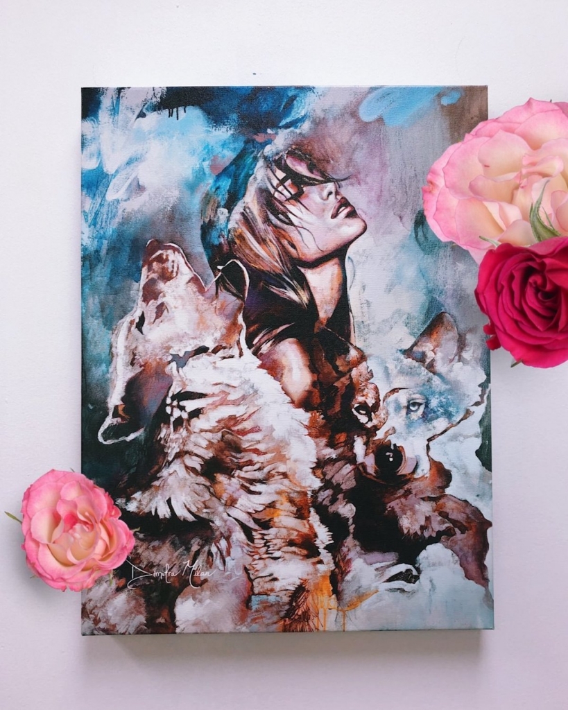 Young Artist Creates Ethereal Abstract Paintings of Women and Animals