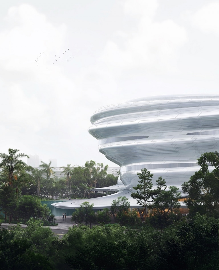 The Hainan Science and Technology Museum Looks Like a Floating Cloud