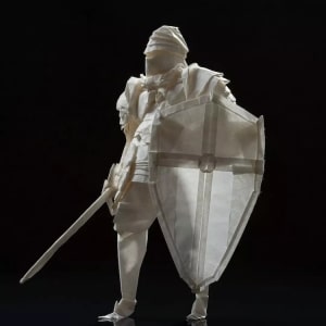 Artist Creates an Origami Knight From a Single Piece of Paper