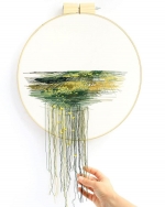 Artist Captures Beautiful Colorado Landscapes in Abstract Embroidery