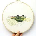 Artist Captures Beautiful Colorado Landscapes in Abstract Embroidery