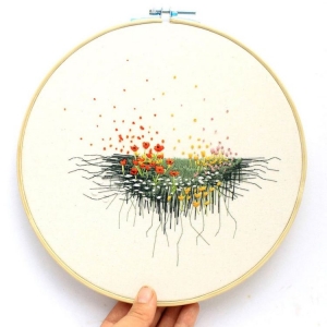 Artist Captures Beautiful Colorado Landscapes in Abstract Embroidery