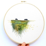 Artist Captures Beautiful Colorado Landscapes in Abstract Embroidery