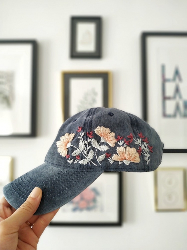 Try This Crafting Trend With DIY Embroidered Hats