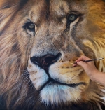 Striking Acrylic Paintings Celebrate the Beauty of Lions and Tigers