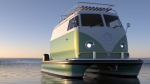 This Creative Concept Design Turns a VW Bus Into a Luxury Pontoon Boat