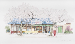 South Korean Artist Chronicles Drawings of Small Corner Shop Buildings