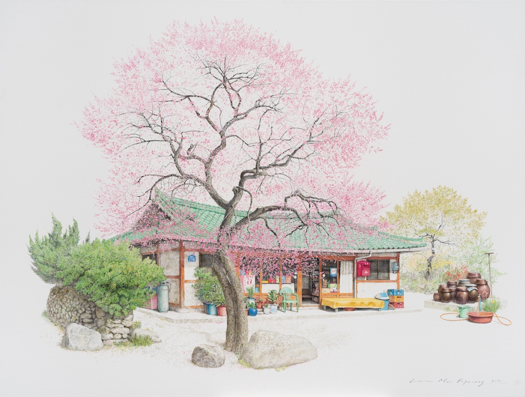 South Korean Artist Chronicles Drawings of Small Corner Shop Buildings