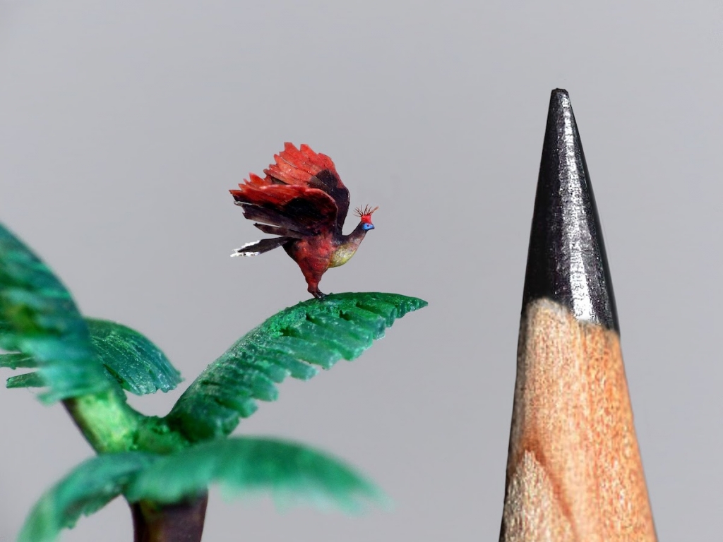 Artist Carves Impossibly Small Bird Sculptures You Need a Microscope To ...