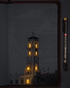 Architecture Drawings Come Alive With “Glowing” Windows | My Modern Met