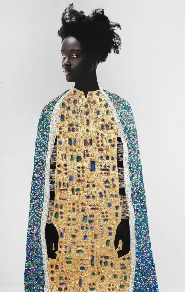 Artist Embellishes Intimate Portraits With Gold and Semi-Precious Stones