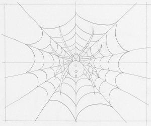 Learn How to Draw a Spider on a Spiderweb in 13 Steps