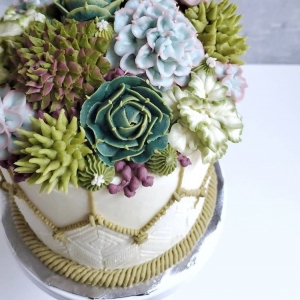 Beautiful Buttercream Cake Art Is Inspired by Textiles and Crafts