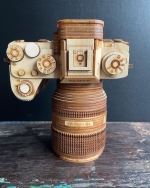 Artist Creates Incredibly Detailed Wooden Models of Vintage Cameras