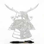 Ces dessins au trait continu cachent des objets dans la composition