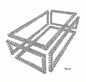 Artist Creates Single Continuous Line Drawings With Other Images Hidden ...