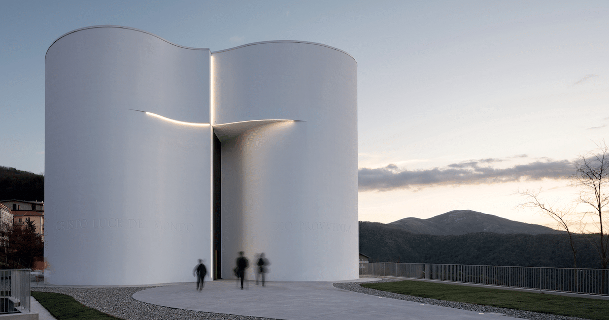 Architects Design Austere White Church With Elegant Flowing Form