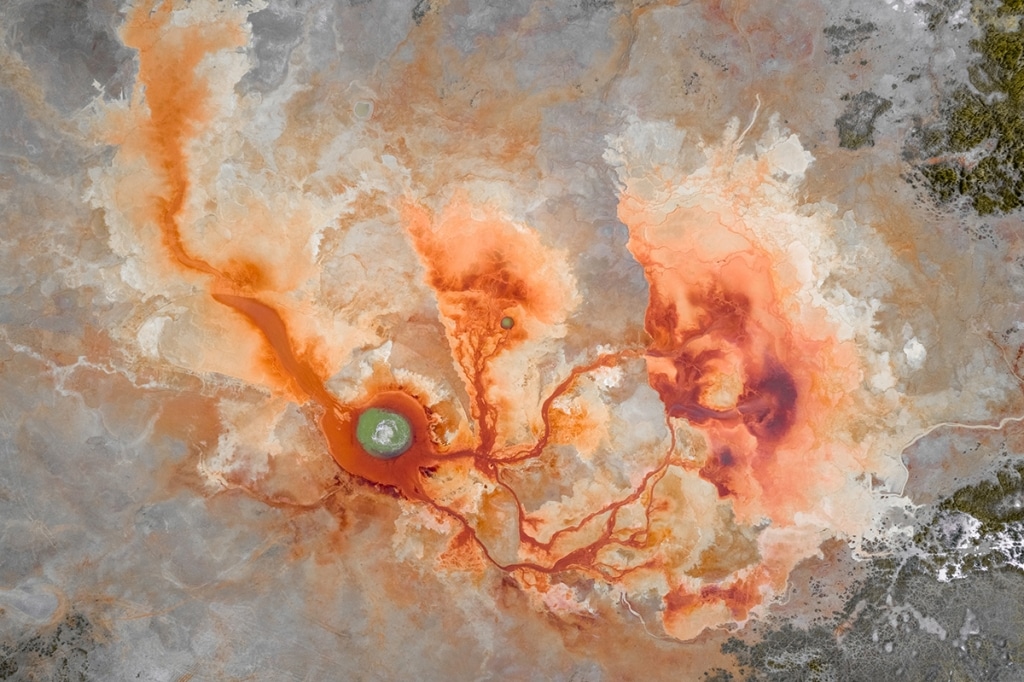 Colorful Aerial Photos of a Spring Known as “the Devil’s Eye” in the ...