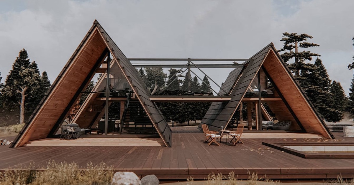 Check Out These Whimsical A-Frame Cabins in the Forest of Talesh