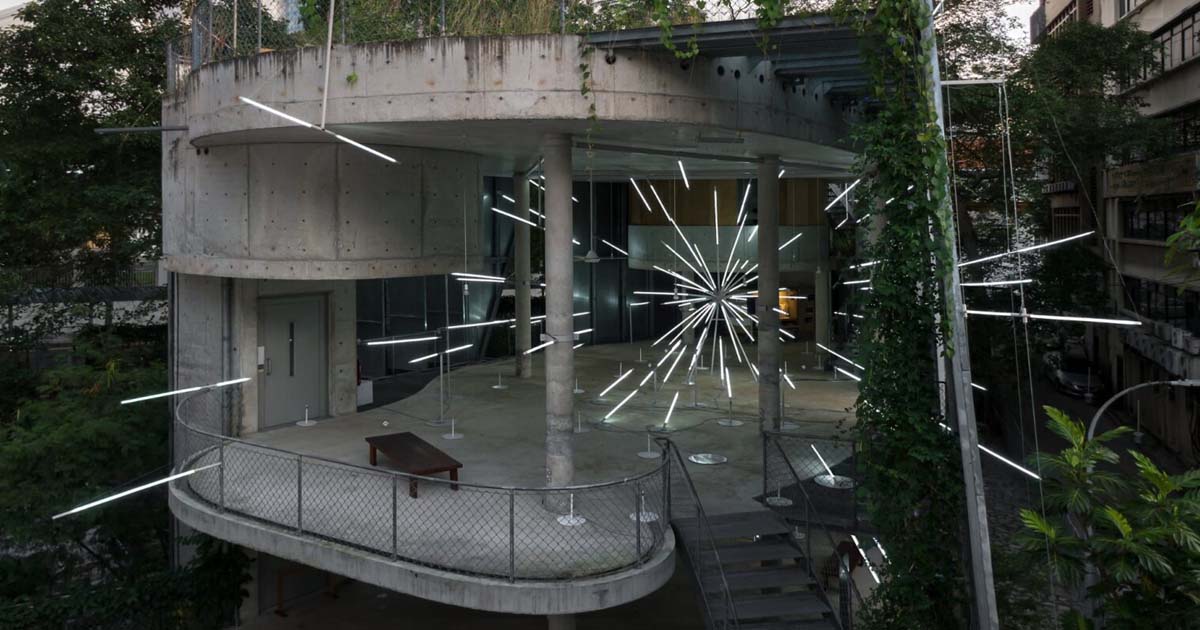 Stunning Light Installation Looks Like a Starburst Has Suddenly Formed