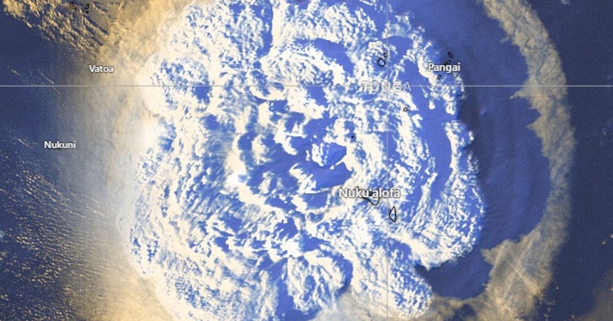 Giant Underwater Volcano Erupts Near Tonga, Causing Tsunami Warnings