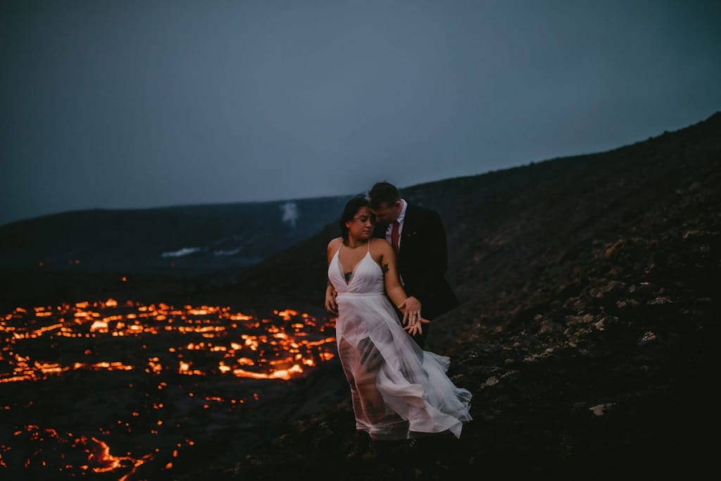 Adventurous Couple Has Their Elopement Photos Captured Next To Erupting ...