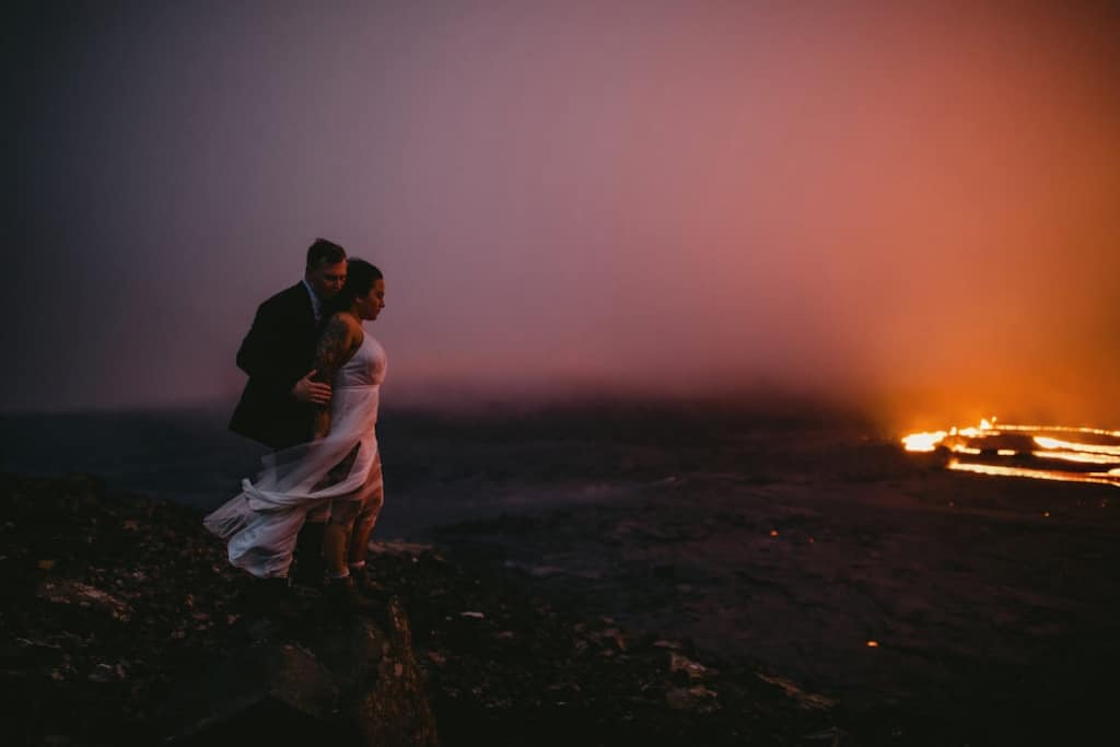 Adventurous Couple Has Their Elopement Photos Captured Next To Erupting ...