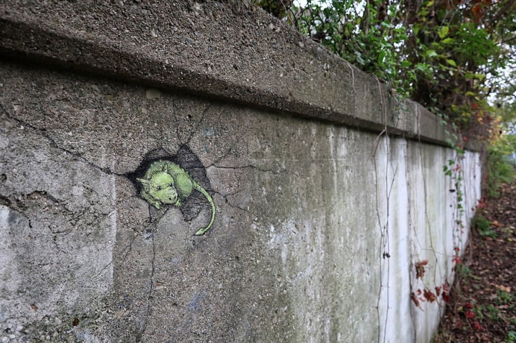 Street Artist Finds Unexpected Places for Whimsical Chalk Drawings