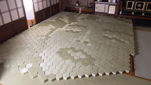 Artist Crafts Incredible Dragon from Tatami Mats