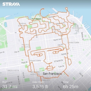 Runner Celebrates Lunar New Year With Strava Route in Shape of a Tiger