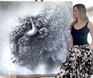 Life-Sized Animal Paintings Look Just Like Emotional Black and White ...