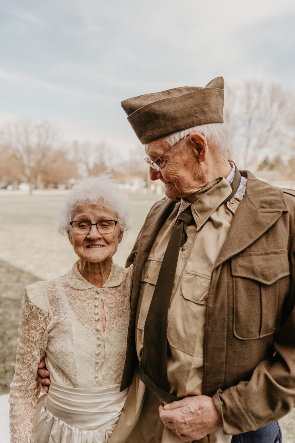 Grandmother Wears Her Wedding Dress Celebrating 70 Years of Marriage