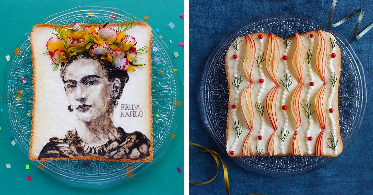 Food Artist Transforms Ordinary Toast into Delicious Works of Art