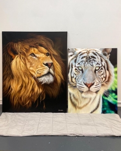 Grandes felinos ganham vida nas pinturas hiper-realistas do artista ...