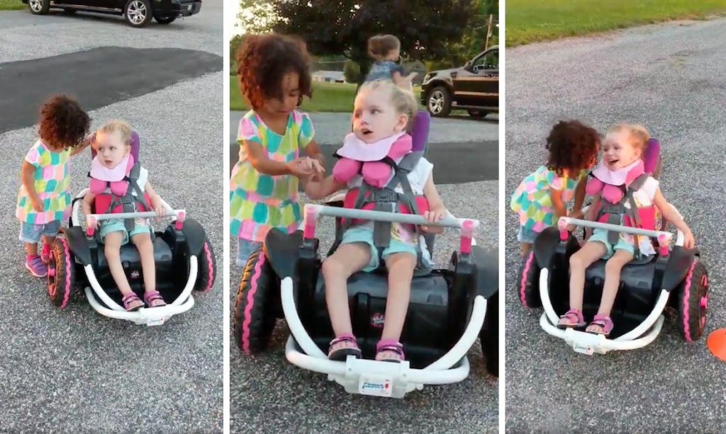 Little Girl Encourages Her Friend in a Wheelchair in this Tender ...