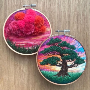 Amazing Embroidered Landscapes Pop Off the Hoop