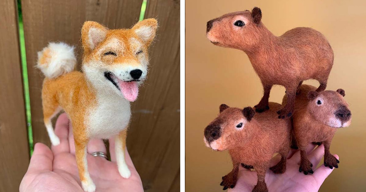 Needle Felted Animals Are Adorable Handheld Works of Art