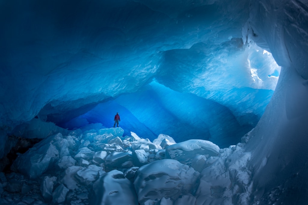 Remarkable Photos of Ice Caves Hidden in the Canadian Rockies