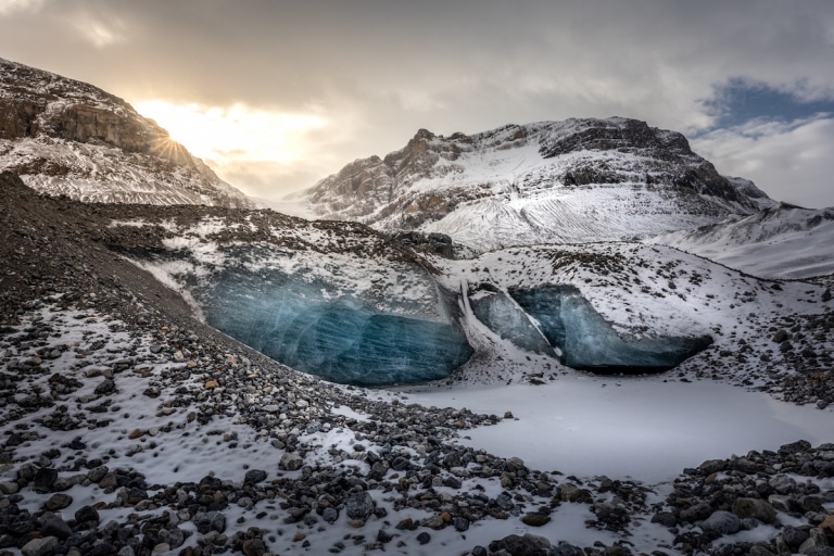 Remarkable Photos of Ice Caves Hidden in the Canadian Rockies