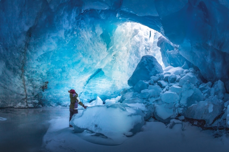 Remarkable Photos of Ice Caves Hidden in the Canadian Rockies
