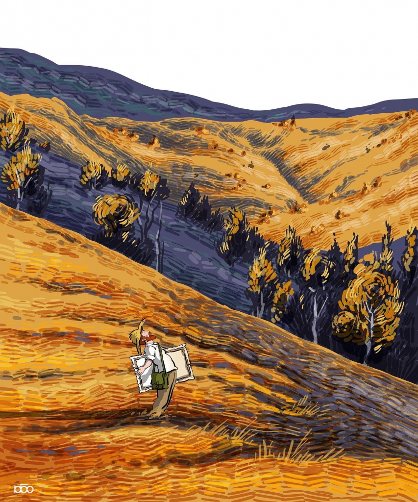 Illustrator's Van Gogh Art Expresses the Creativity of Late Artist